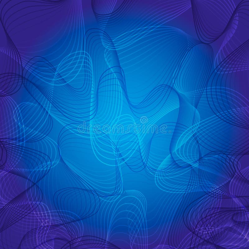 Abstract Wavy Blue Background. Vector Neon Texture Stock Vector ...