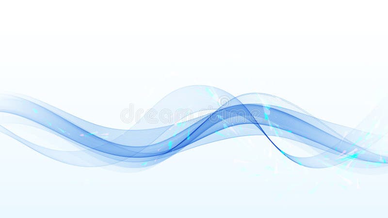 Abstract Wavy Blue Flow of Wavy Transparent Lines with Splatter Effect ...