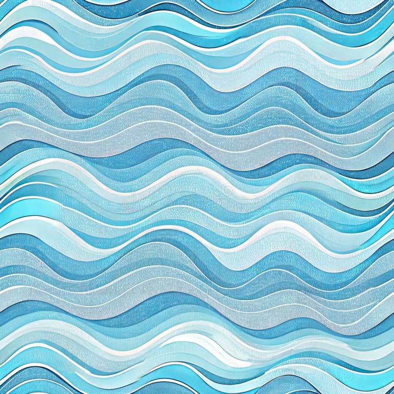 Abstract Wavy Blue Pattern with Ocean-inspired Lines and Textures Stock ...