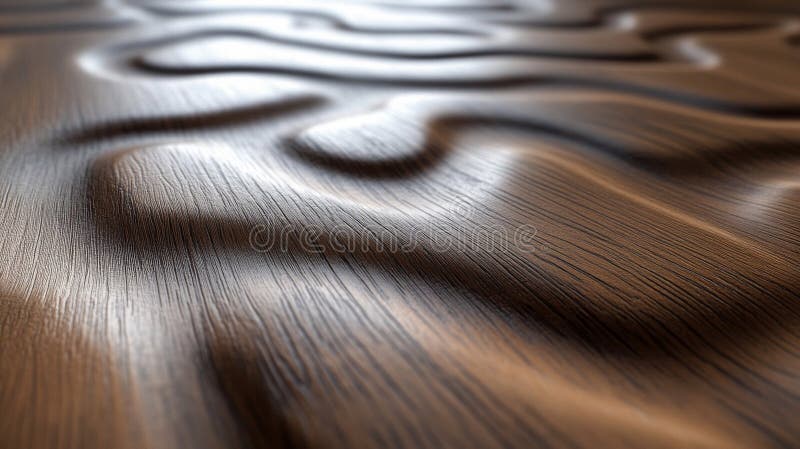 Abstract Wavy Brown Wooden Surface Texture Stock Illustration ...