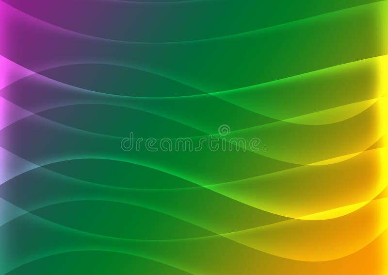 Abstract Wavy Color Background with Gradient Stock Illustration ...