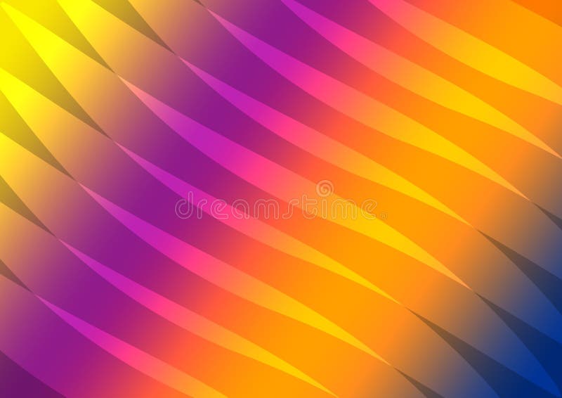 Abstract Wavy Color Background with Gradient Stock Illustration ...