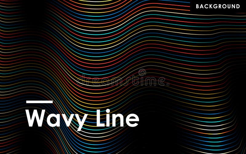 Abstract Wavy Color Lines Background. Modern Composition Concept Stock ...