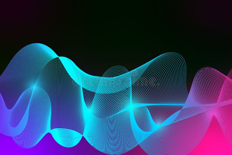 Abstract Wavy Colorful Background. Dynamic Effect. Modern Design ...