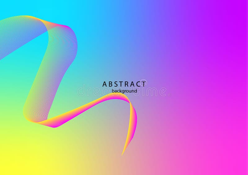 Abstract Wavy Colorful and Gradient Background. Stock Illustration ...