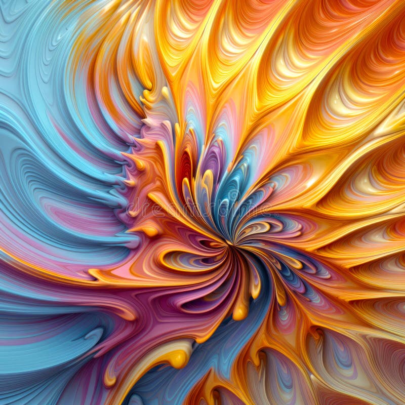 Abstract Wavy Coloring Background of the Gradient with Visual Wave ...