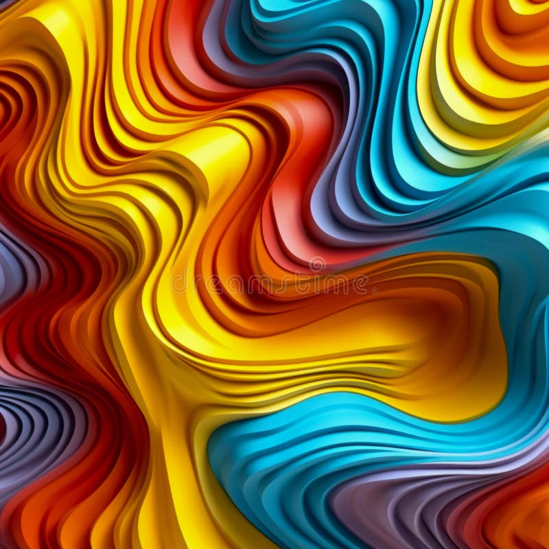 Abstract Wavy Coloring Background of the Gradient with Visual Wave ...
