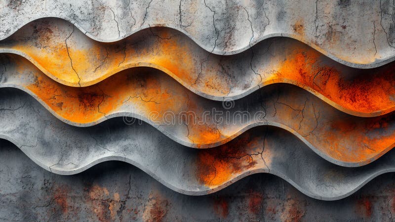 Abstract Wavy Concrete and Rust Pattern. Generative AI Stock Image ...