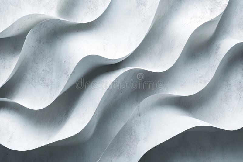 Abstract Wavy Concrete Surface with Soft Shadows Stock Illustration ...