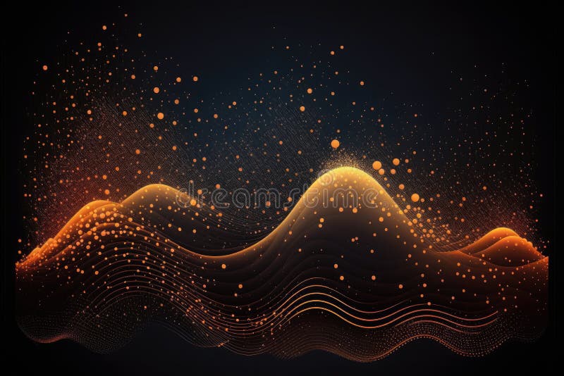 Abstract Wavy Curve Technology Background, Business Connection, Lines ...