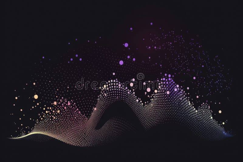 Abstract Wavy Curve Technology Background, Business Connection, Lines ...