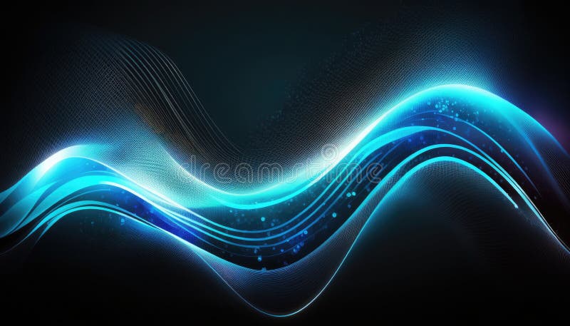 Abstract Wavy Curve Technology Background, Business Connection, Lines ...