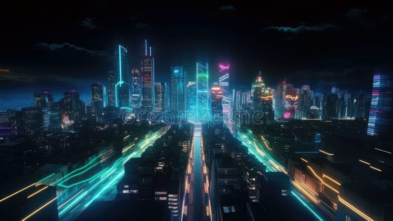 Abstract Wavy Curve Technology Background, Business Connection, Lines ...