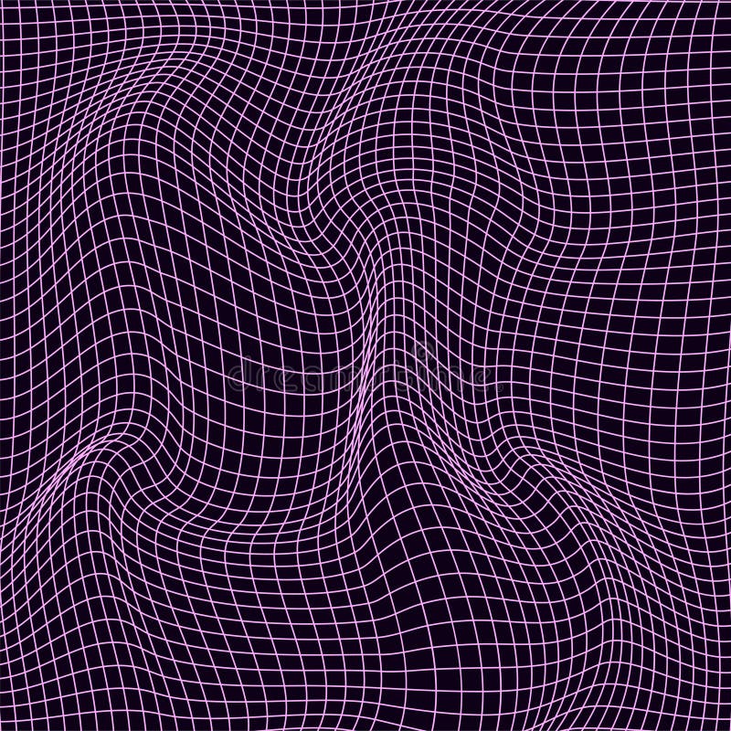 Abstract Wavy 3d Mesh on a Dark Background. Geometric Dynamic Wave. 3D ...
