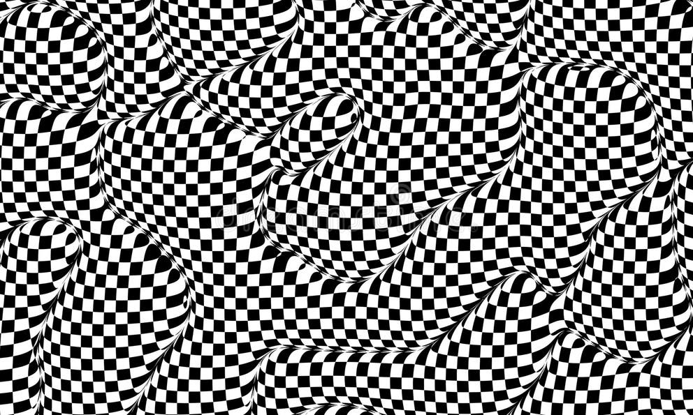 Abstract Wavy 3d Mesh. Geometric Dynamic Wave. Distorted Square Grid ...