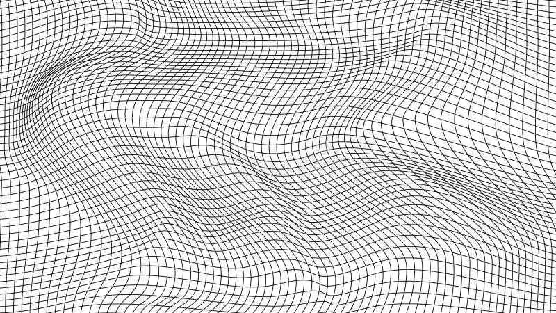 Abstract Wavy 3d Mesh on a White Background. Geometric Dynamic Wave. 3D ...