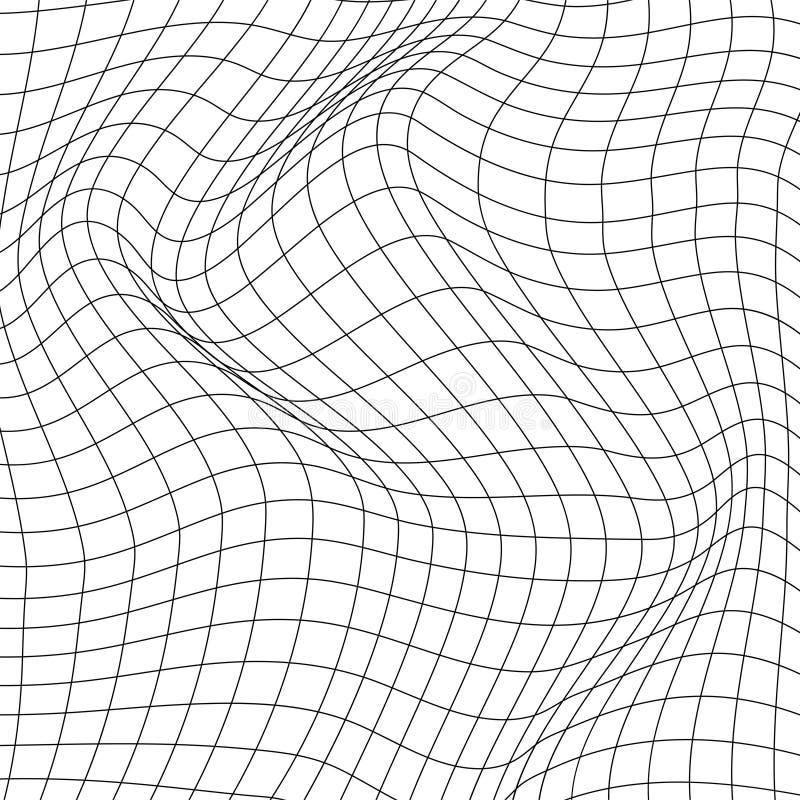 Abstract Wavy 3d Mesh on a White Background. Geometric Dynamic Wave. 3D ...