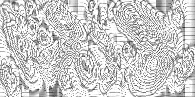 Abstract Wavy 3d Mesh on a White Background. Geometric Dynamic Wave. 3D ...