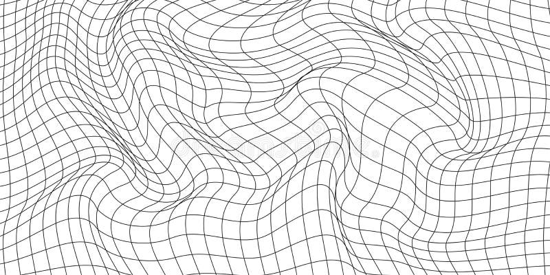 Abstract Wavy 3d Mesh on a White Background. Geometric Dynamic Wave. 3D ...