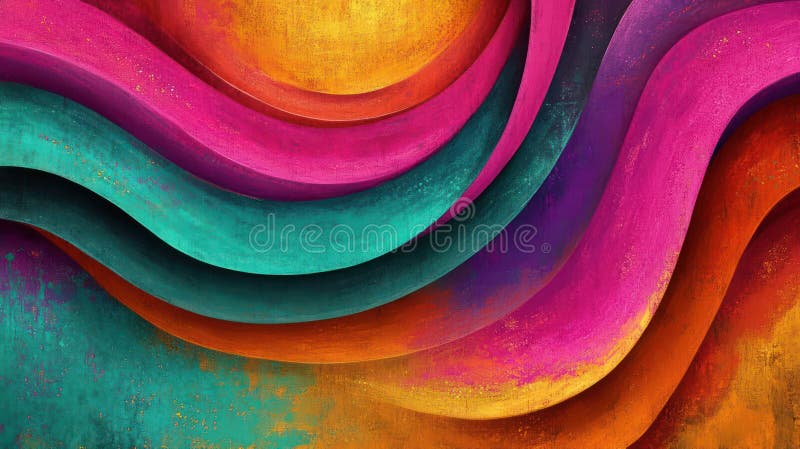 Abstract Wavy Design Featuring Vibrant Colors and Textures Stock ...