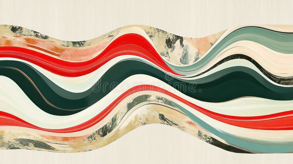 Abstract Wavy Design with Vibrant Colors and Textures Stock ...