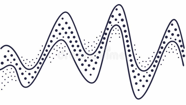 Abstract Wavy Dotted Line, Data Visualization, Vector Design Generative ...
