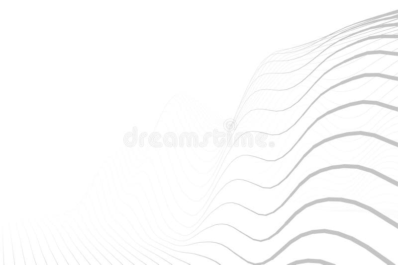 Abstract Wavy Flowing Motion Black Lines Backdrop Design Stock Vector ...