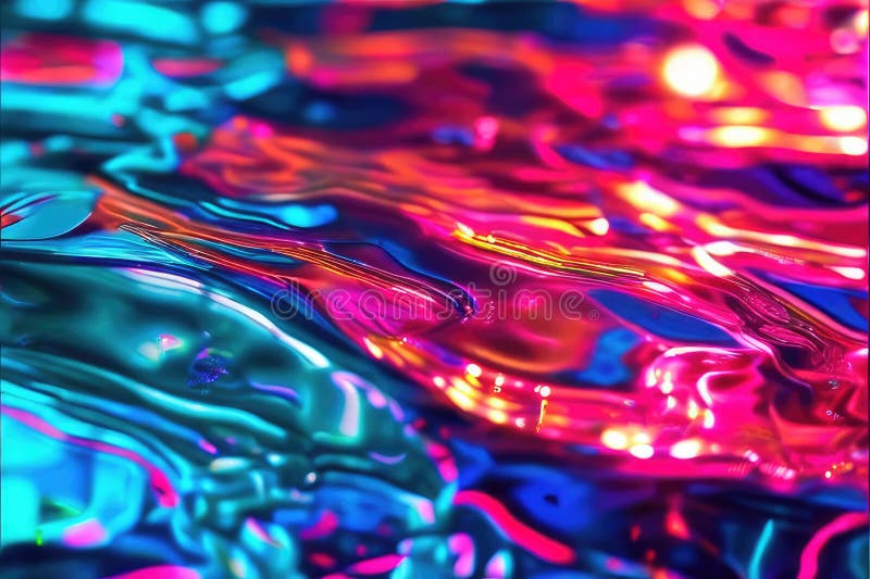 Abstract Wavy Fluid Colorful Psychedelic Background. Liquid Rainbow ...