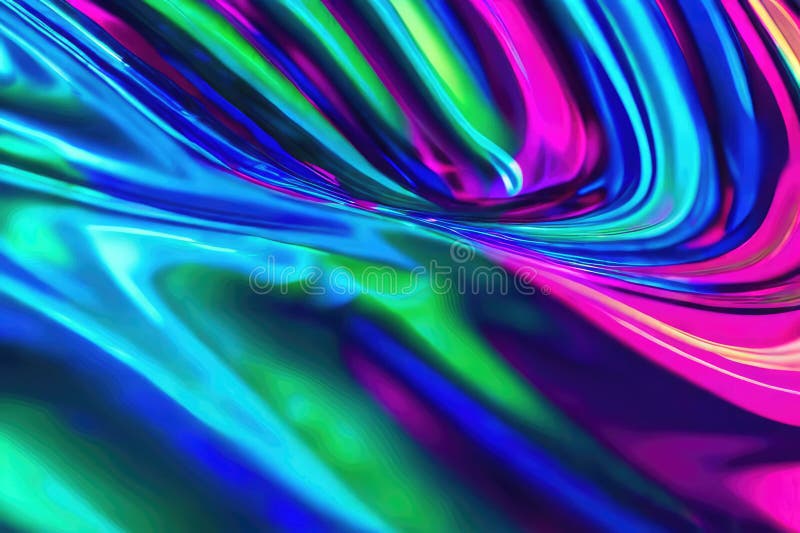 Abstract Wavy Fluid Colorful Psychedelic Background. Liquid Rainbow ...