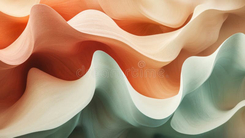 Abstract Wavy Forms in Earthy Tones Stock Illustration - Illustration ...
