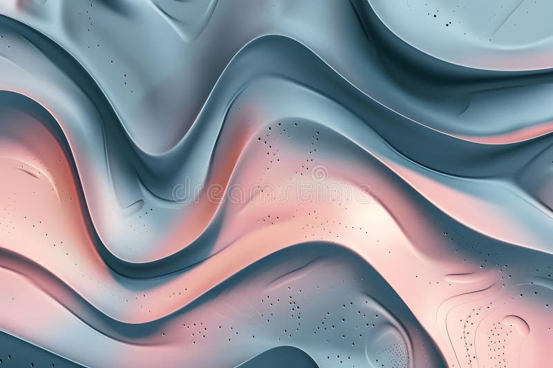 Abstract Wavy Forms, Fluid, Pastel Hues Flowing Seamlessly with Subtle ...