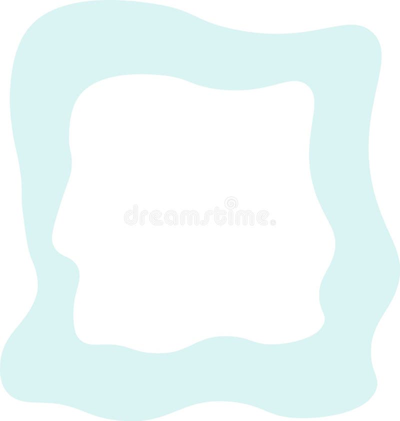 Abstract Wavy Frame Silhouette Stock Illustration - Illustration of ...
