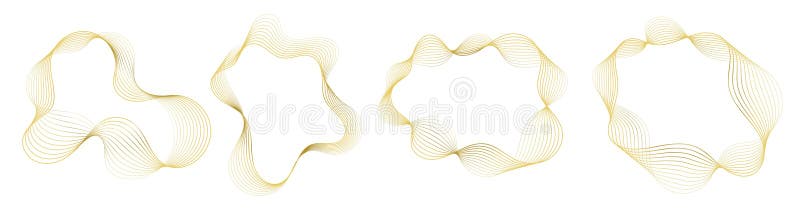Golden Flowing Borders Stock Illustrations – 115 Golden Flowing Borders ...