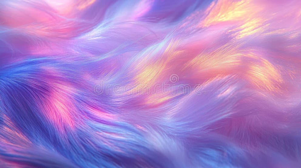 Abstract Wavy Fur Texture with Shimmering Colors Stock Illustration ...