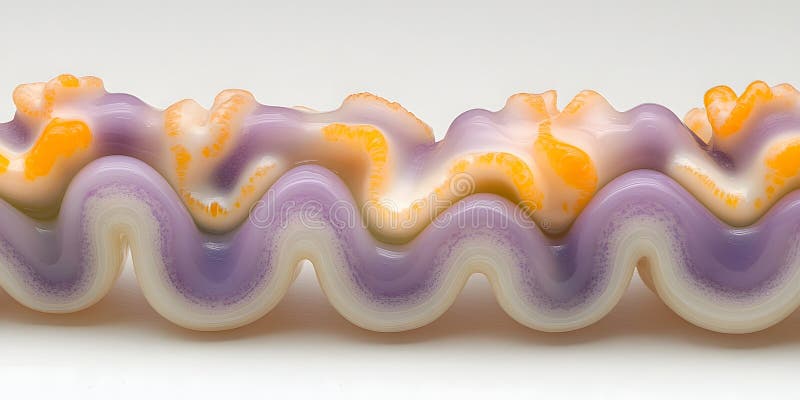 Abstract Wavy Glass Art Purple Orange Texture Design Background Wave ...