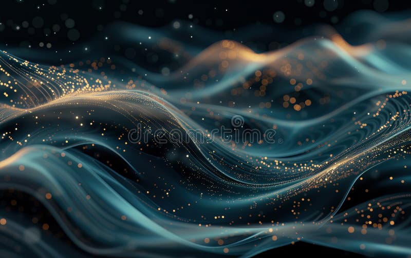 Abstract Wavy Glow Background Stock Illustration - Illustration of ...