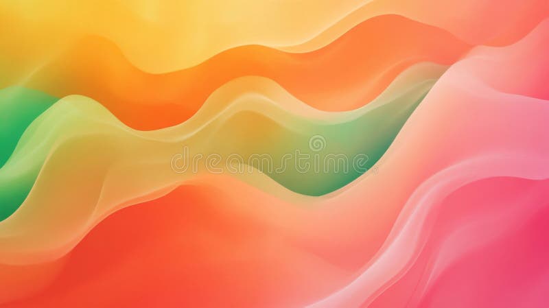Abstract Wavy Gradient Background with Soft Colors Stock Illustration ...