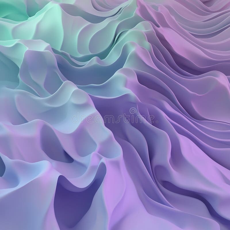 Abstract Wavy Gradient Background with Soft Colors Stock Illustration ...