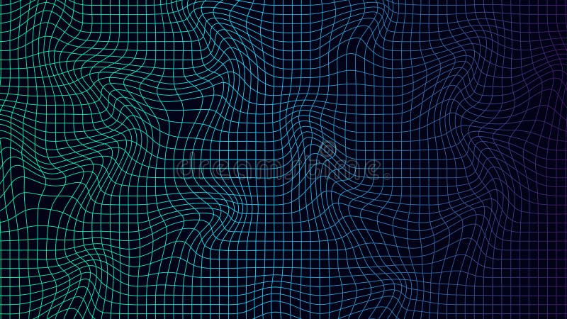 Abstract Wavy Gradient 3d Mesh. Geometric Dynamic Wave. 3D Technology ...