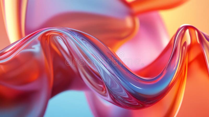 Abstract Wavy Gradient Liquid Texture Stock Illustration - Illustration ...