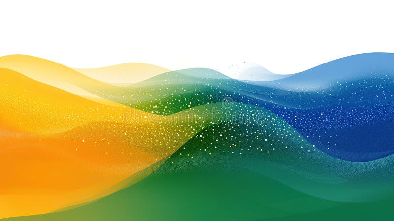 Abstract Wavy Graphic Design with Overlapping Colors, Conveying ...