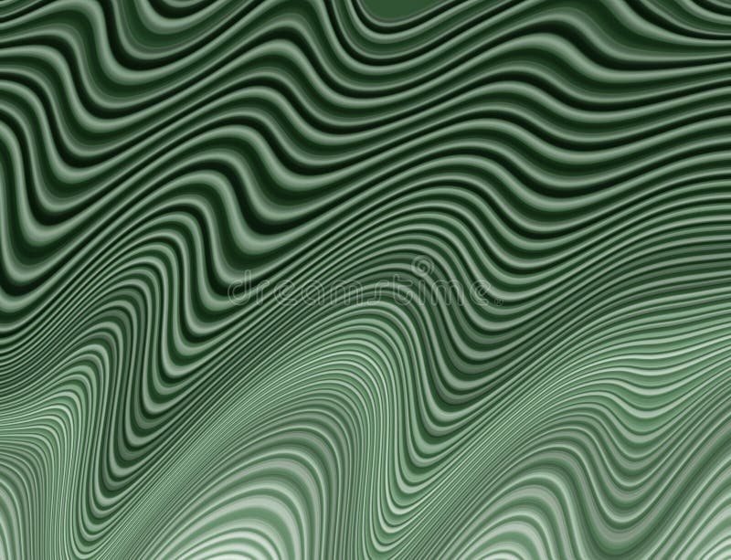 Abstract Wavy Green Line Background Stock Illustration - Illustration ...