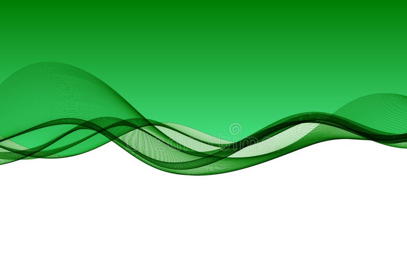 Abstract Green Wave Line Background, Transparent Horizontal Wave ...