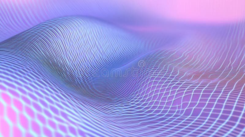 Abstract Wavy Grid Pattern Background Stock Illustration - Illustration ...