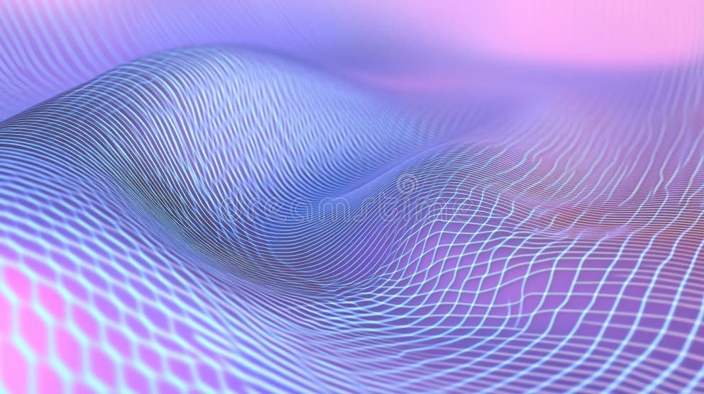 Abstract Wavy Grid Pattern Background Stock Illustration - Illustration ...