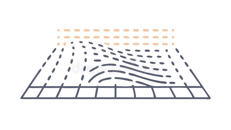 Abstract Wavy Grid Surface Texture, Vector Design Generative AI Stock ...