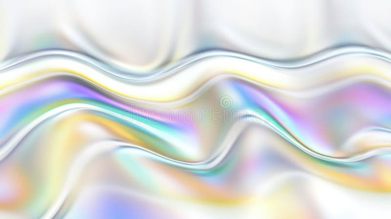 Abstract Wavy Iridescent Surface with Colorful Hues and Textures Stock ...