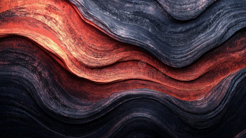 Abstract Wavy Lava Rock Texture Pattern Design Stock Illustration ...