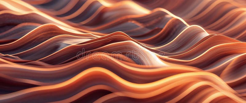 Abstract Wavy Layers Background with Earth Tone Colors and Shadows ...