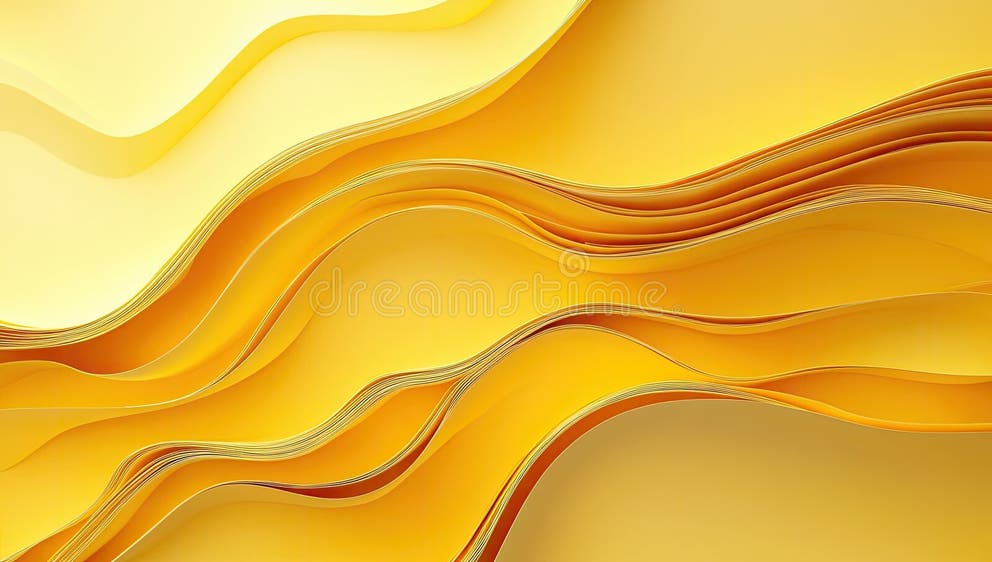 Golden Wave Abstract stock illustration. Illustration of yellow - 387753832
